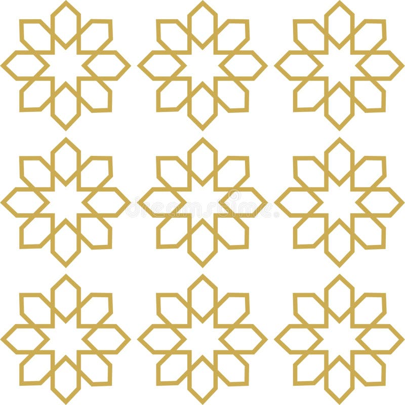 Moroccan Patterns. Gold Beautiful Design on Wallpaper Stock ...