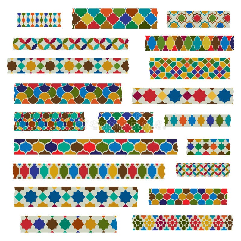 Moroccan Border Patterns stock vector. Illustration of border - 41652634