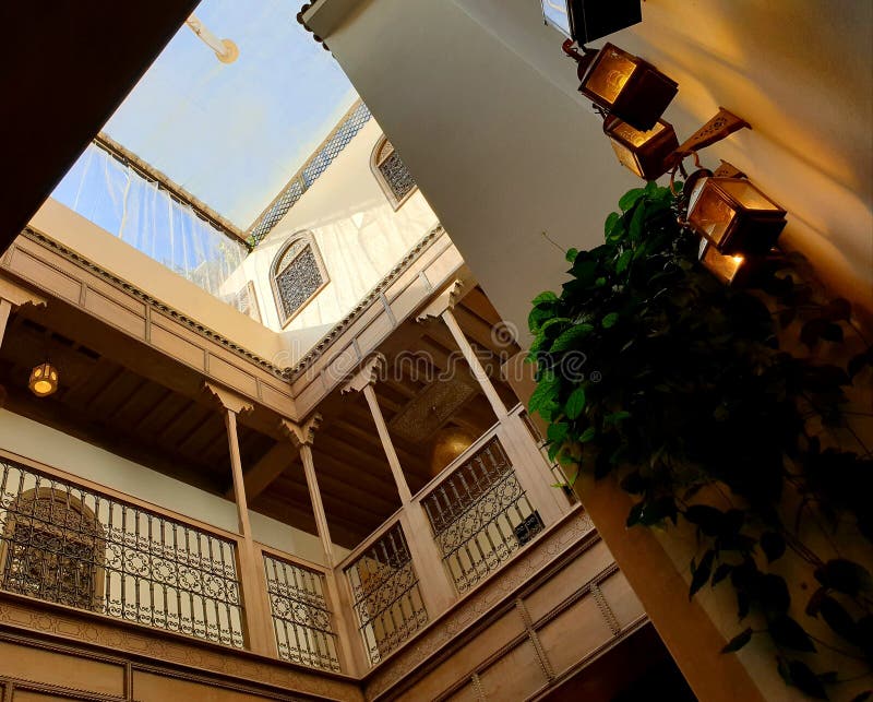Moroccan Riad editorial stock image. Image of maghreb - 139208134