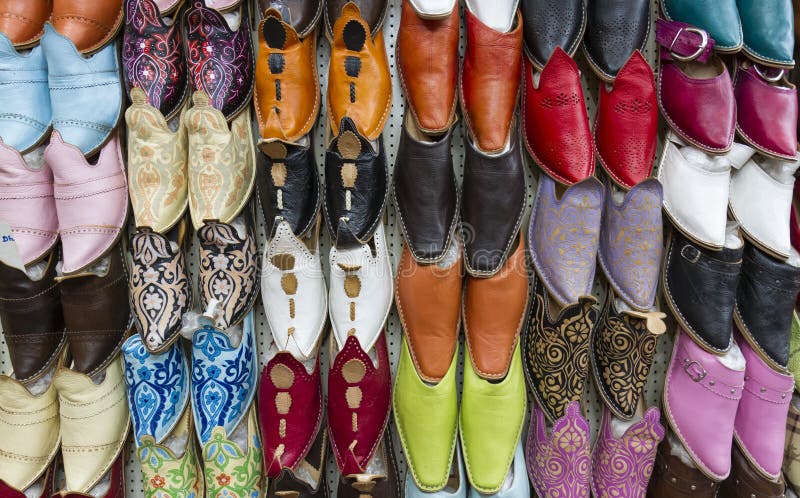Moroccan slippers stock image. Image of colourful, arabic - 36504533