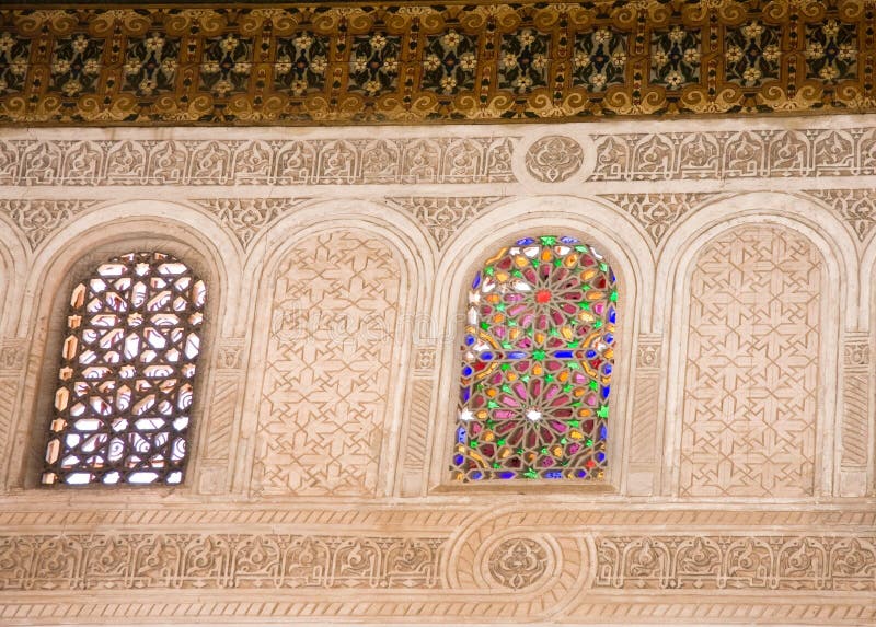 Moroccan Stained Glass Window Stock Image - Image of historic, building ...
