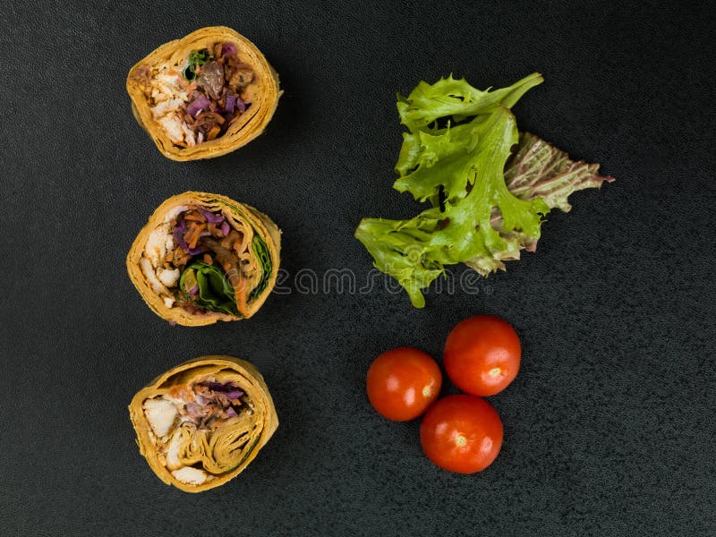 Moroccan Style Chicken Wrap Stock Image - Image of text, space: 85119755