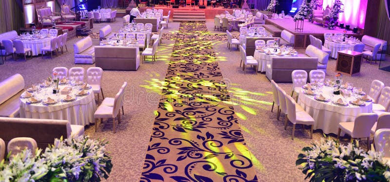 Moroccan Table Setting at a Luxury Wedding Reception Stock Photo ...