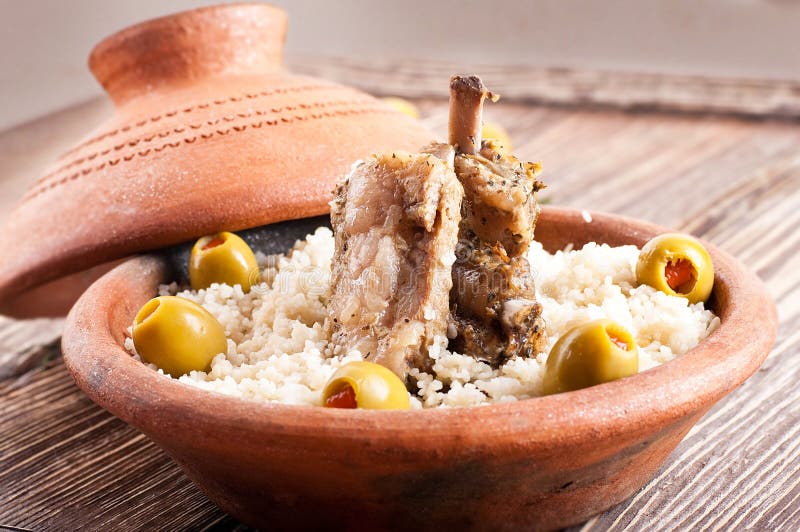 Moroccan Tagine with Lamb Ribs Stock Image - Image of ethnicity, meat ...