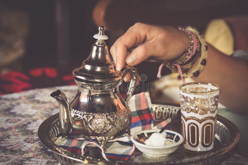 Moroccan Tea cups stock image. Image of marrakesh, pewter - 66860353