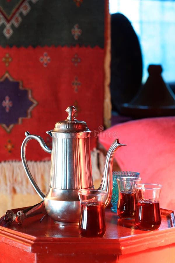 Moroccan tea stock photo. Image of teapot, style, table - 40640102