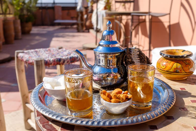 Moroccan tea set stock photo. Image of decorated, hospitality - 25478196