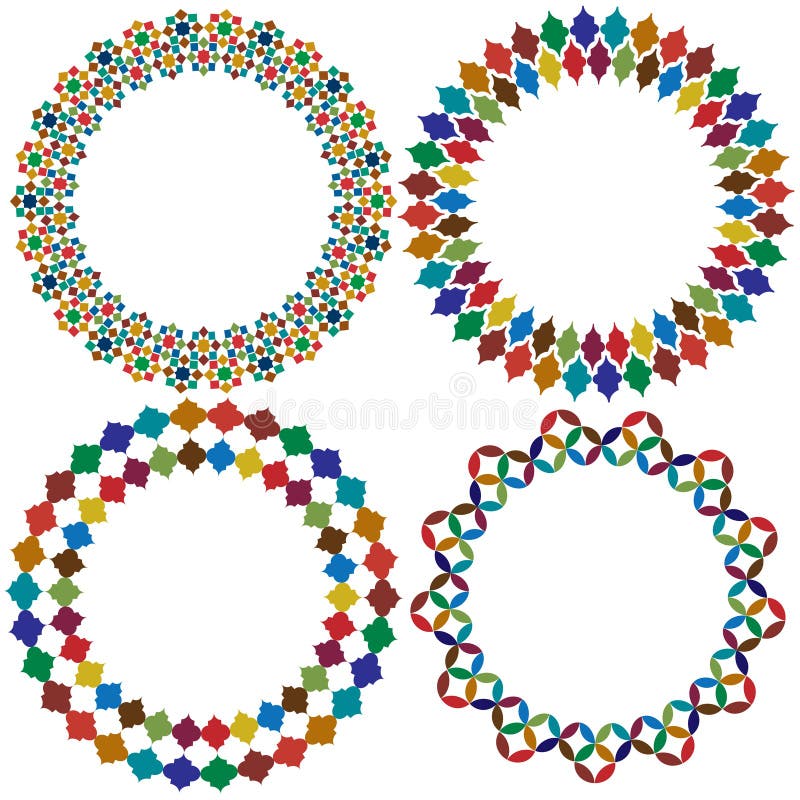 Moroccan Border Patterns stock vector. Illustration of border - 41652634