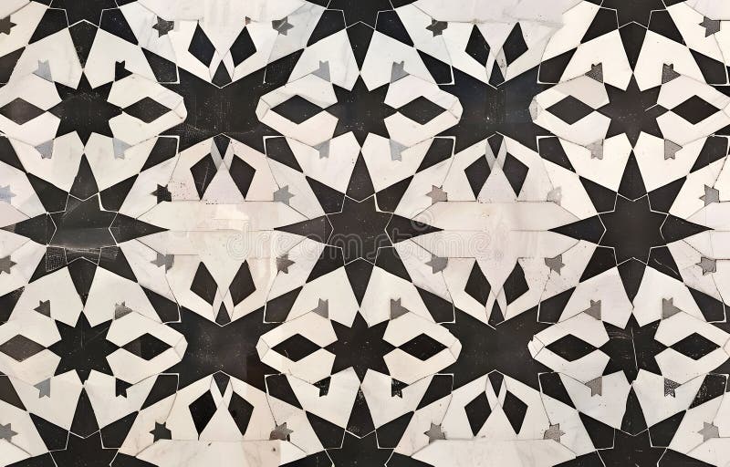 Moroccan Tile Inspired Geometric Star Pattern Stock Illustration ...