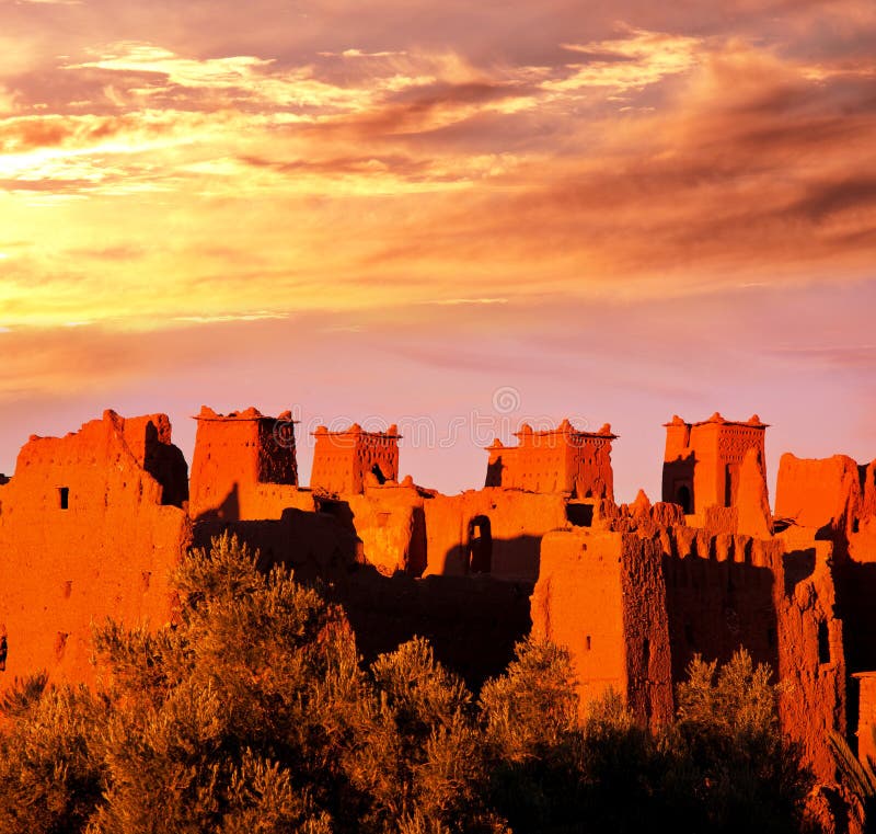 Moroccan village stock image. Image of scenic, atlas - 54179735