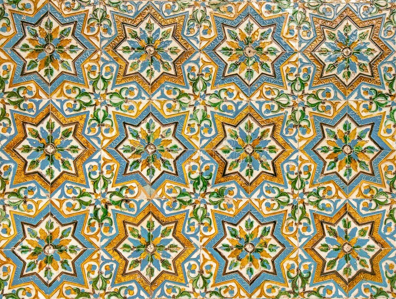 Moroccan Vintage Tile Background Stock Illustration - Illustration of ...