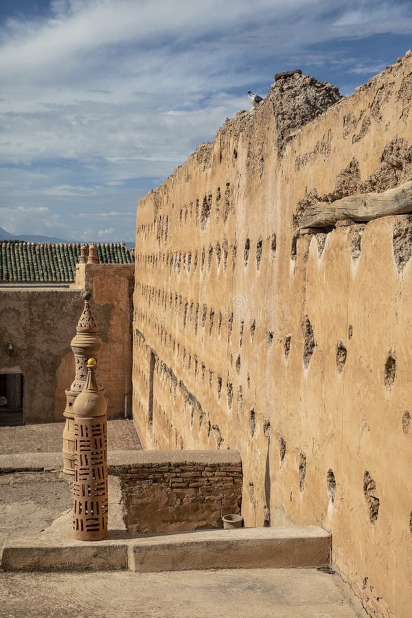 Moroccan Wall of Riad in Tamesloht Morocco Stock Image - Image of ...