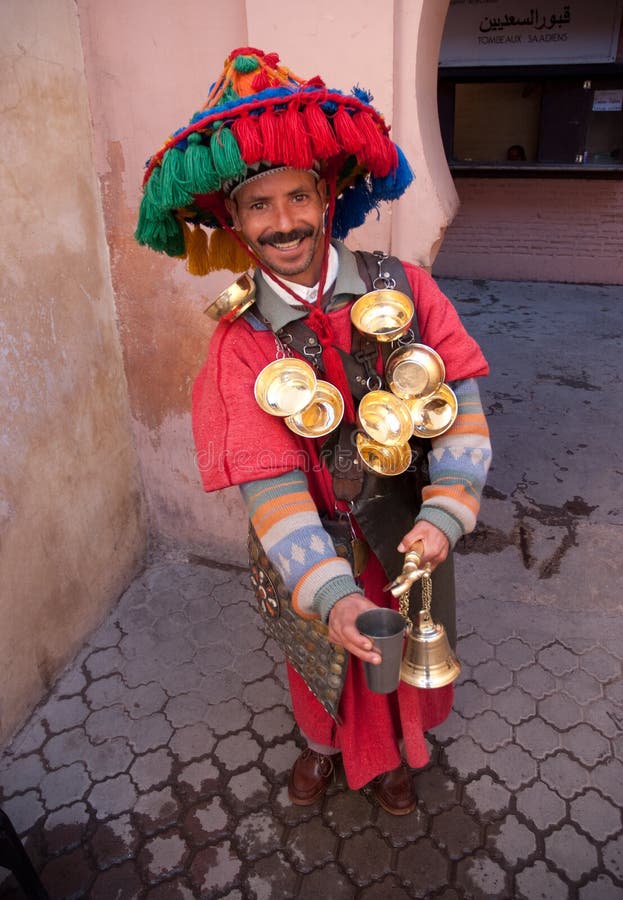Moroccan Water Seller Marrakech Editorial Image - Image of cups ...