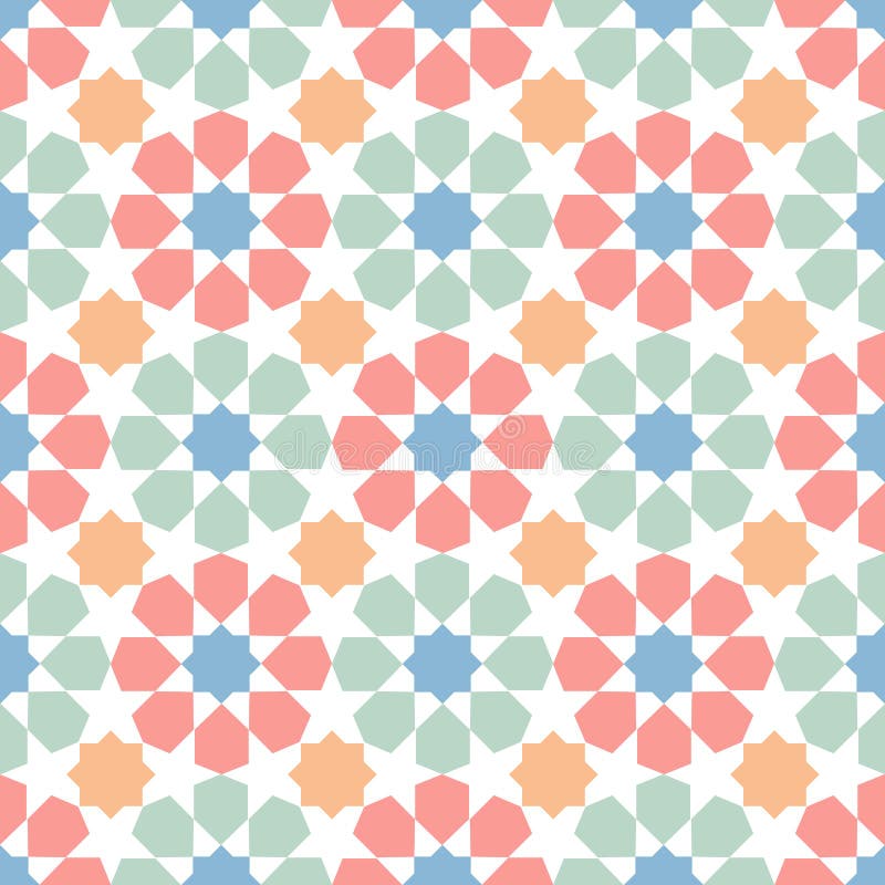 Moroccan zellige seamless stock vector. Illustration of zellige - 67150990