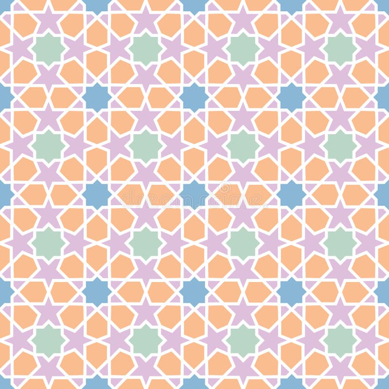 Moroccan zellige seamless stock vector. Illustration of ethnic - 67150995