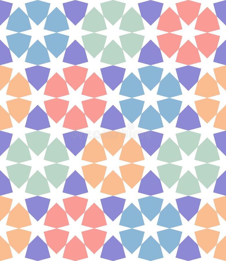 Moroccan zellige seamless stock vector. Illustration of arabic - 67580241