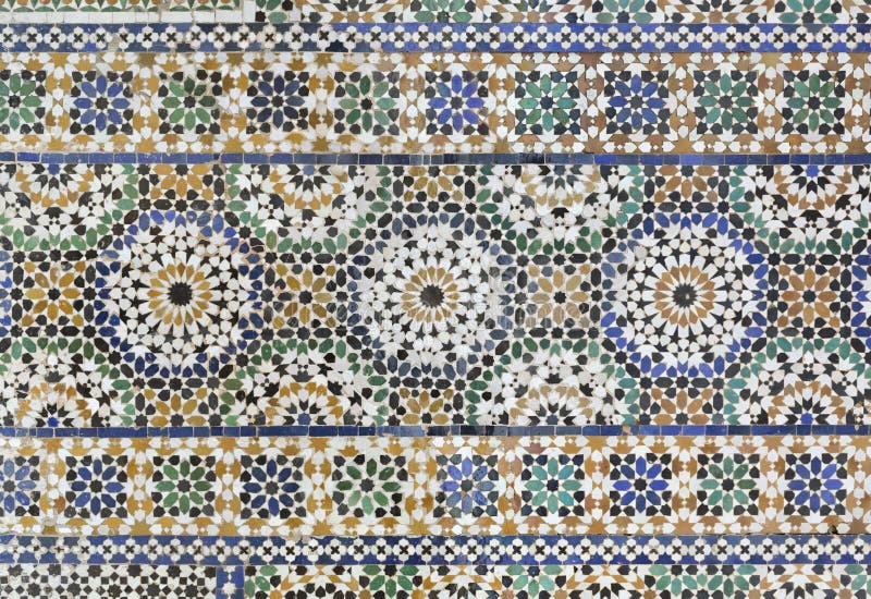 Moroccan Zellige tilework stock photo. Image of religion - 39702360