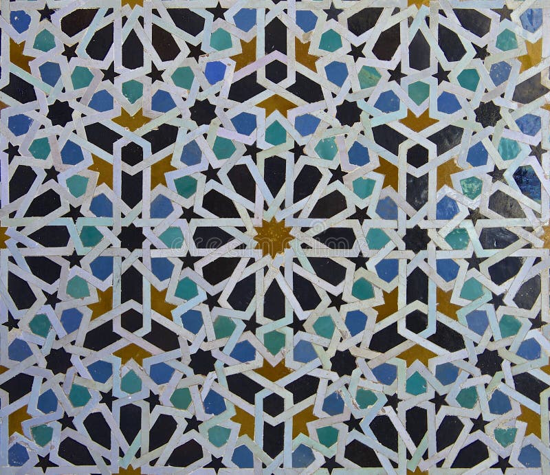 Moroccan Zellige Tile Pattern Stock Image - Image of decor, green: 32653339