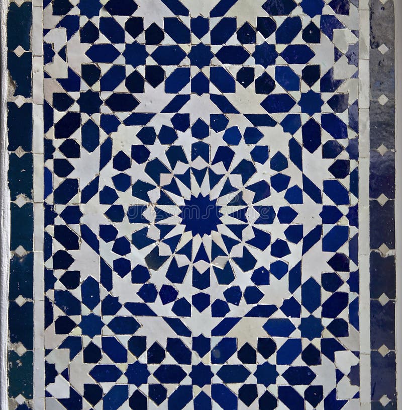 Moroccan Zellige Tile Pattern Stock Photo - Image of islam, arab: 32653938