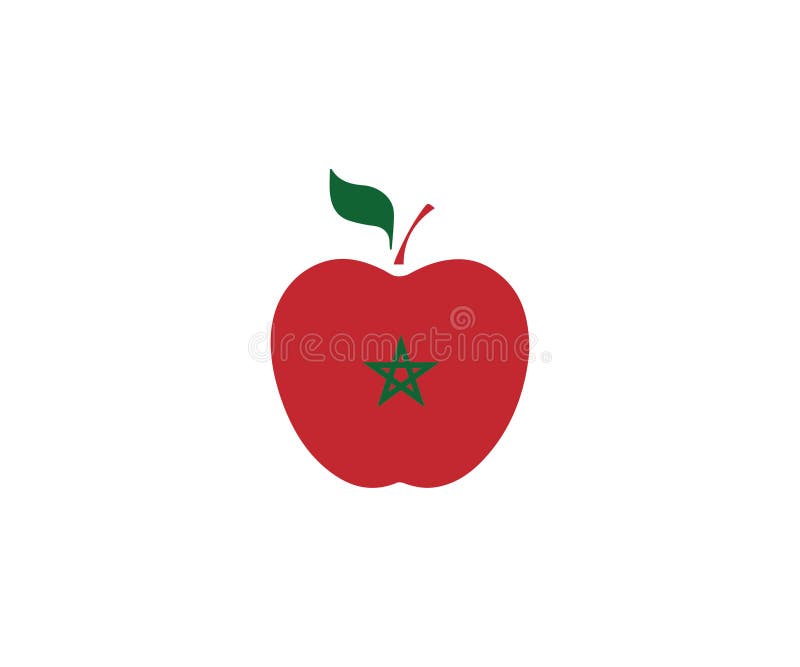 Morocco Apple Symbol Icon Fruit Stock Vector - Illustration of ...