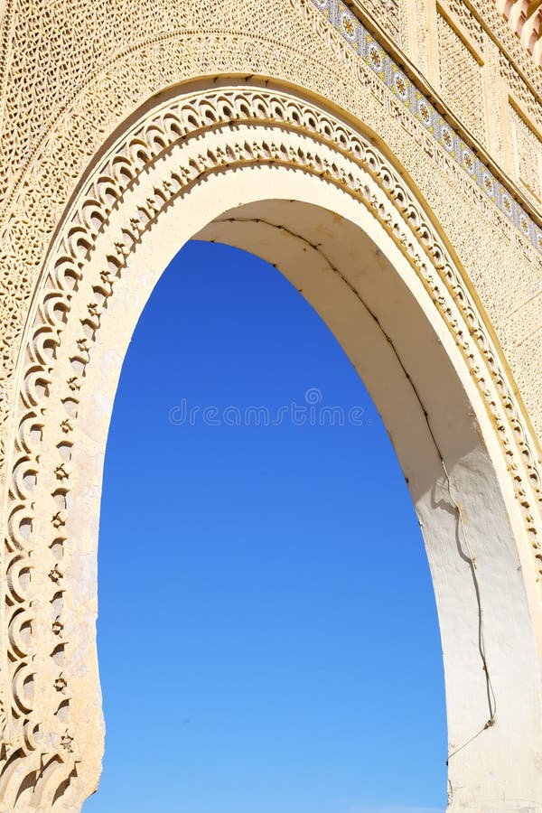 Morocco Arch in Africa Old Construction Stock Photo - Image of islam ...