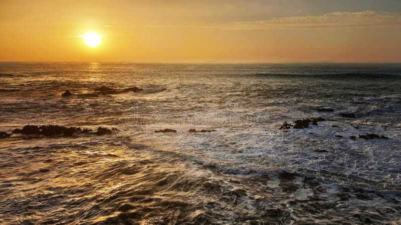 Morocco Atlantic Ocean Beach at Sunset Marrakesh Stock Photo - Image of ...