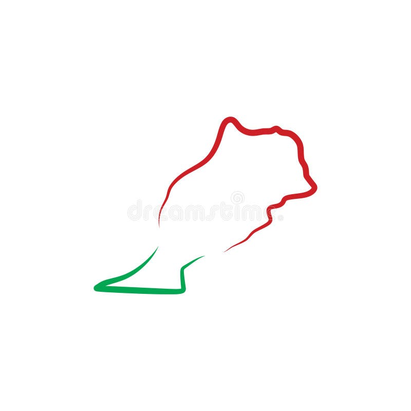 Morocco Country Map Logo Icon Stock Vector - Illustration of travel ...