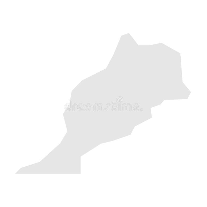 Morocco Simplified Vector Map Stock Vector - Illustration of simple ...