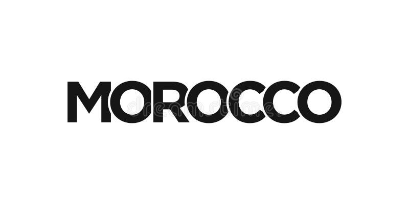 Morocco Emblem. the Design Features a Geometric Style, Vector ...