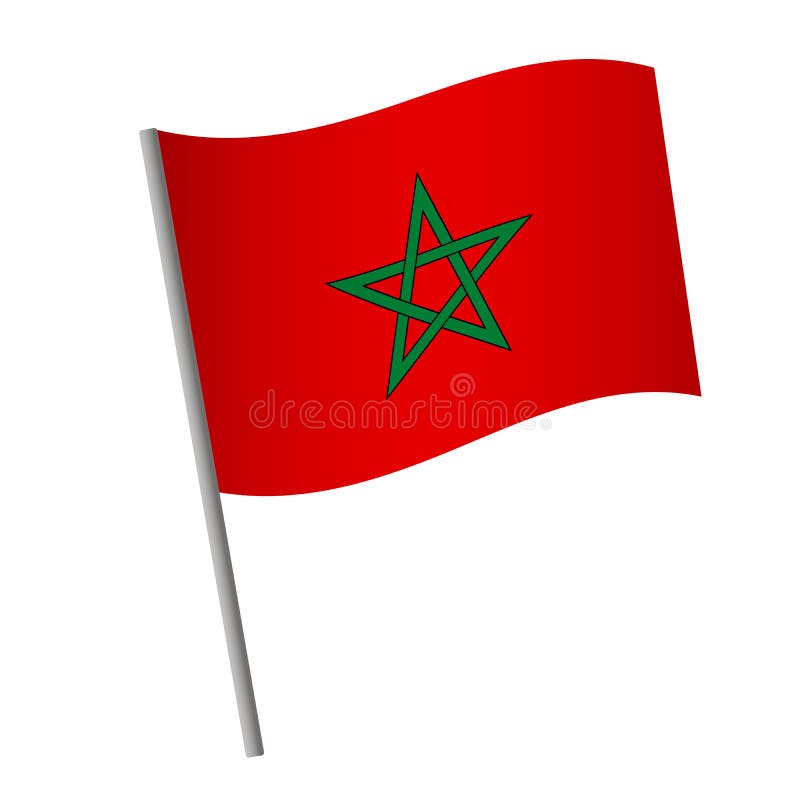 Morocco flag icon stock illustration. Illustration of isolated - 136414350