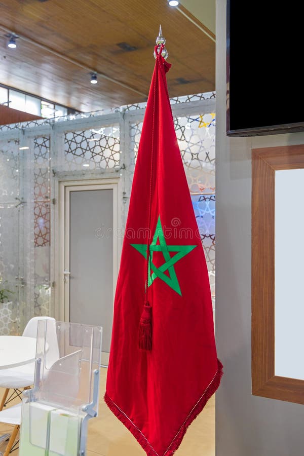 Morocco Flag Pole stock photo. Image of star, pole, cloth - 278247058