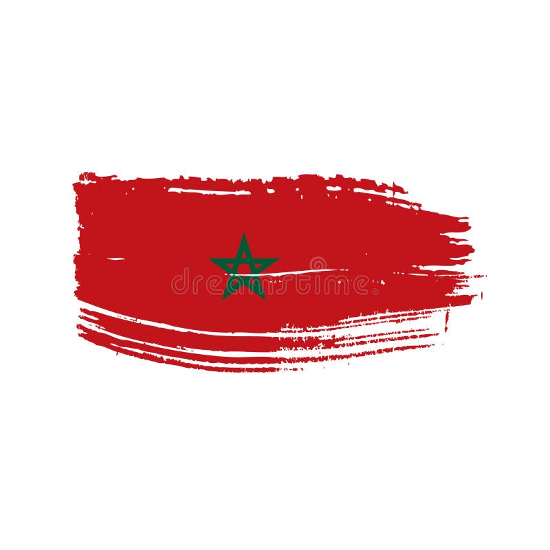 Morocco Flag, Vector Illustration Stock Illustration - Illustration of ...