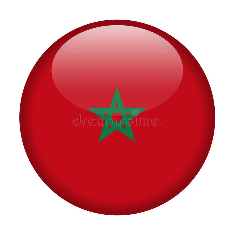 Morocco Flag Vector Round Icon Stock Illustration - Illustration of vector, label: 107062402