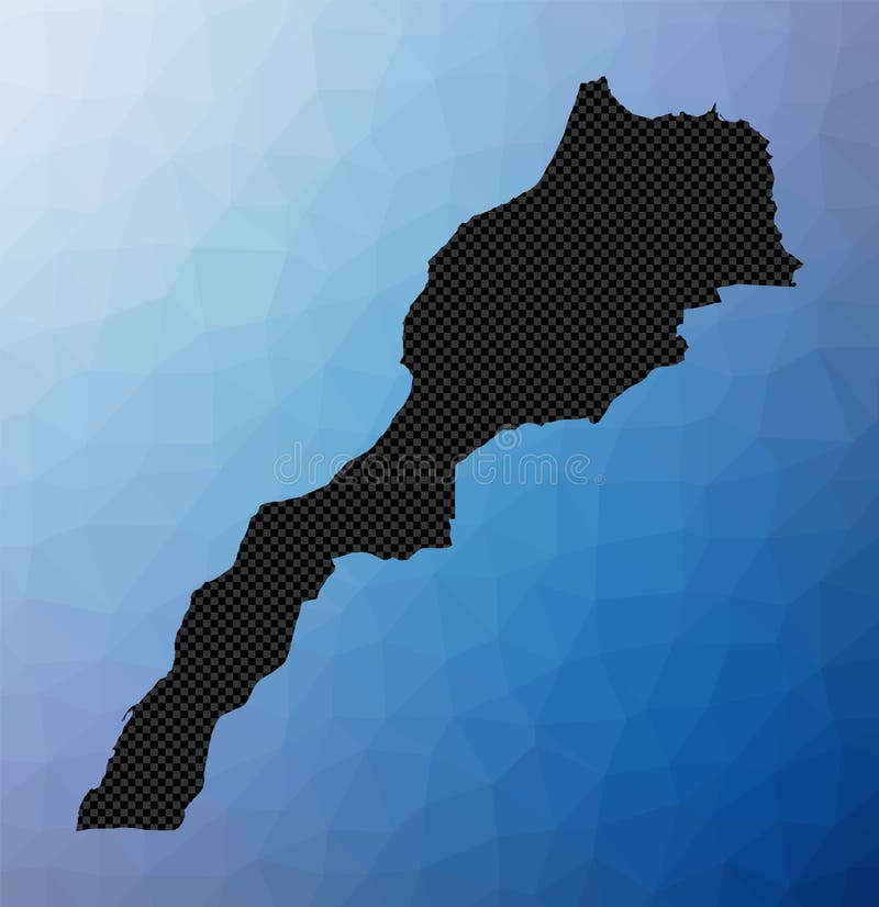 Morocco geometric map. stock vector. Illustration of effect - 176041140