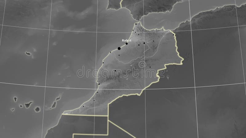 Morocco - Grayscale. Composition, Borders Stock Illustration ...