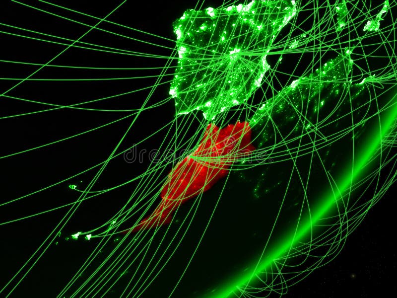 Morocco on green Earth stock illustration. Illustration of green ...