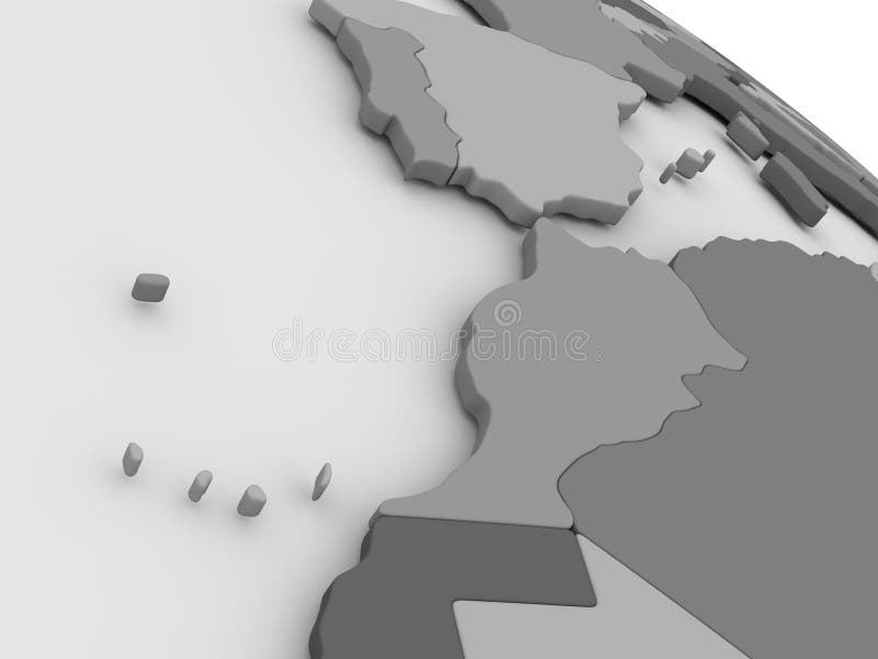 Morocco on grey 3D map stock illustration. Illustration of concept ...