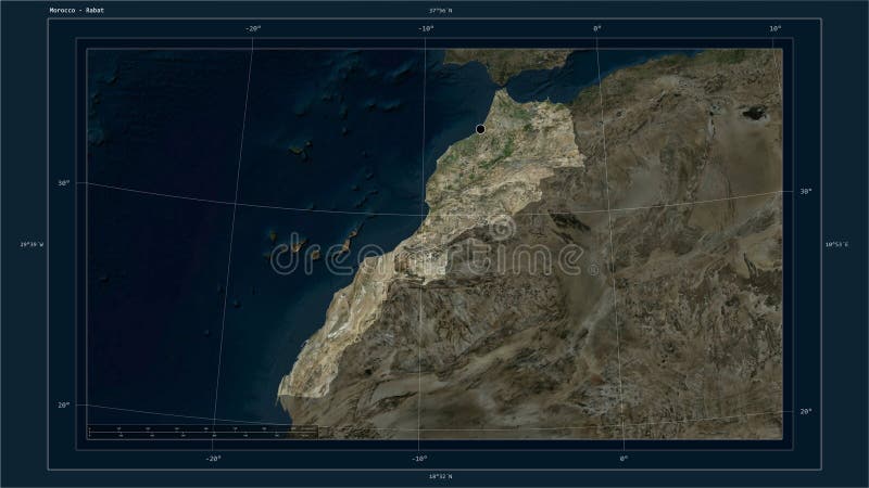 Morocco Highlighted - Composition. High-res Satellite Stock Illustration - Illustration of ocean ...