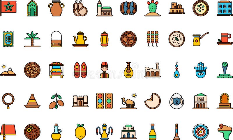 Morocco Icons High-Quality Vector Icons Collection with Editable Stroke ...