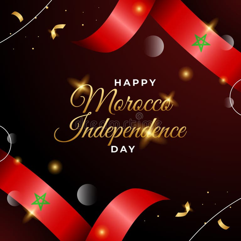 Morocco Independence Day Design Illustration Collection Stock Vector ...