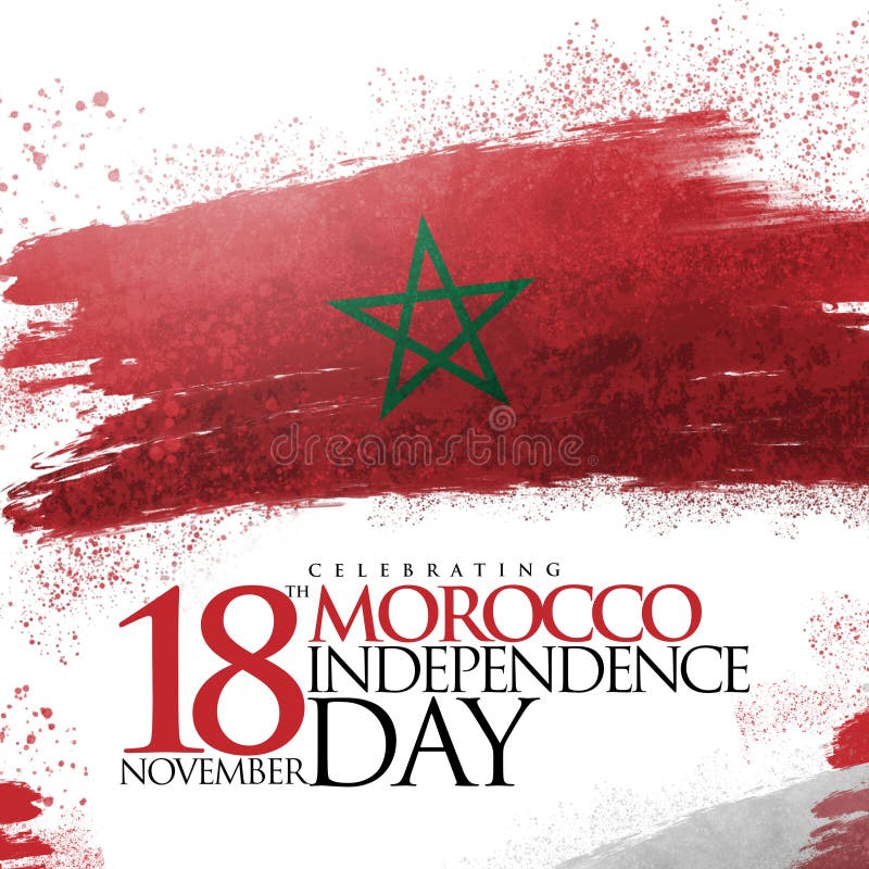 Morocco Independence Day 18th November Illustration Stock Illustration ...