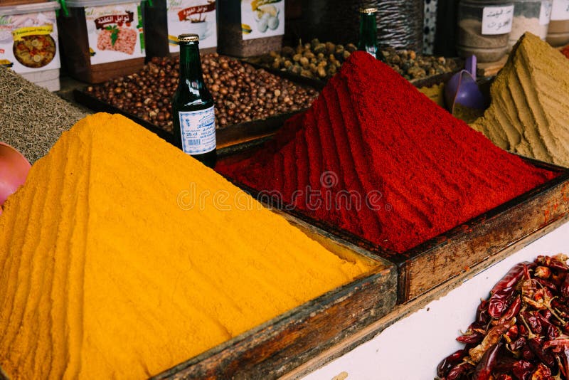 Morocco local spices editorial photography. Image of islam - 129587642