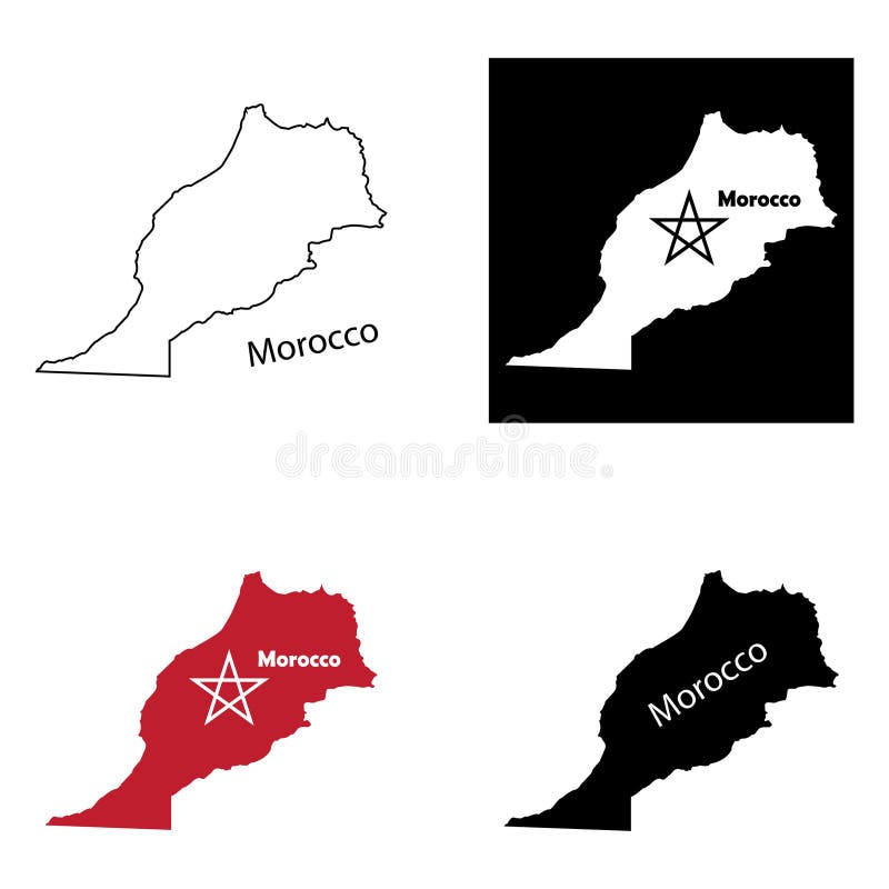 Morocco map icon design stock vector. Illustration of atlas - 358684304
