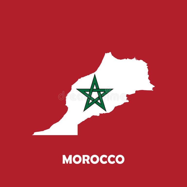 Morocco map icon stock vector. Illustration of flag - 264152997