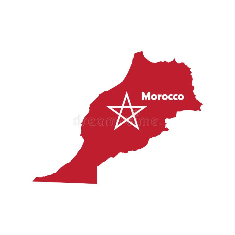 Morocco map icon stock vector. Illustration of color - 283134165