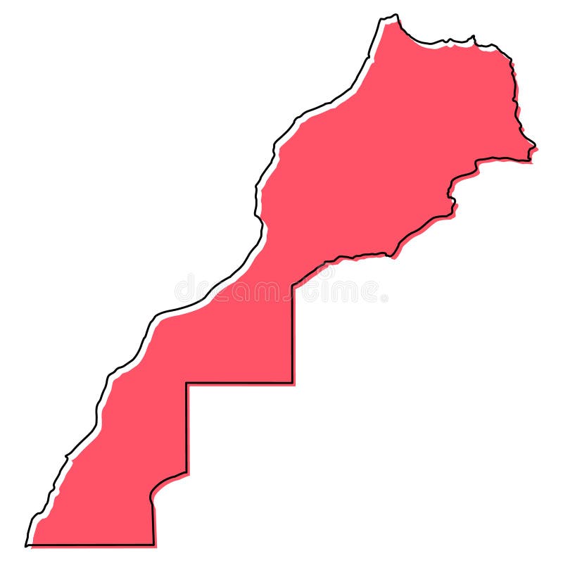 Morocco Map Symbol Shape, Travel Web Flat Concept Icon Vector ...