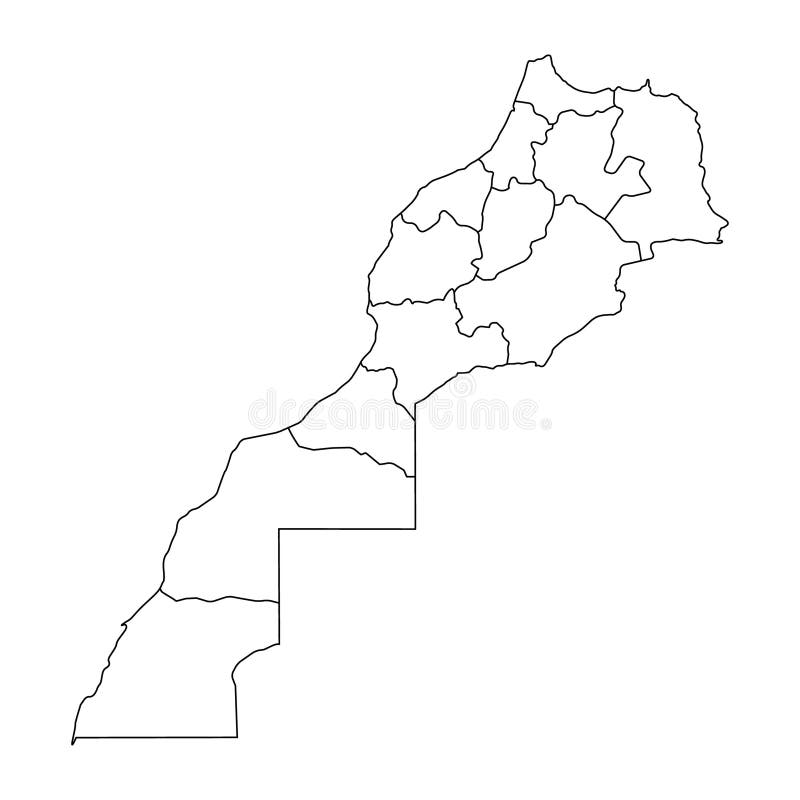 Morocco Map Symbol Shape, Travel Web Flat Concept Icon Vector ...