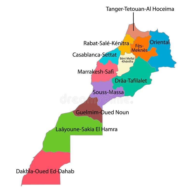 Morocco Map Symbol Shape, Travel Web Flat Concept Icon Vector ...