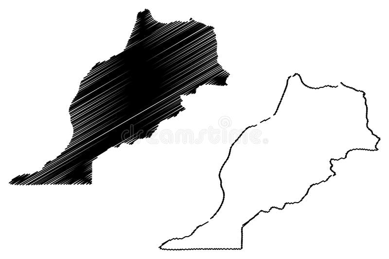 Morocco map vector stock vector. Illustration of contour - 106335499