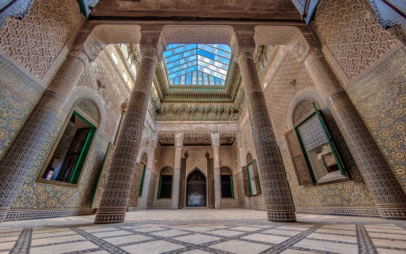 Morocco - March 4, 20020: Inside Arabic Style Old Castle Stock Photo ...